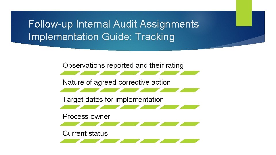 Following Up on Internal Audit Reports Workshop on