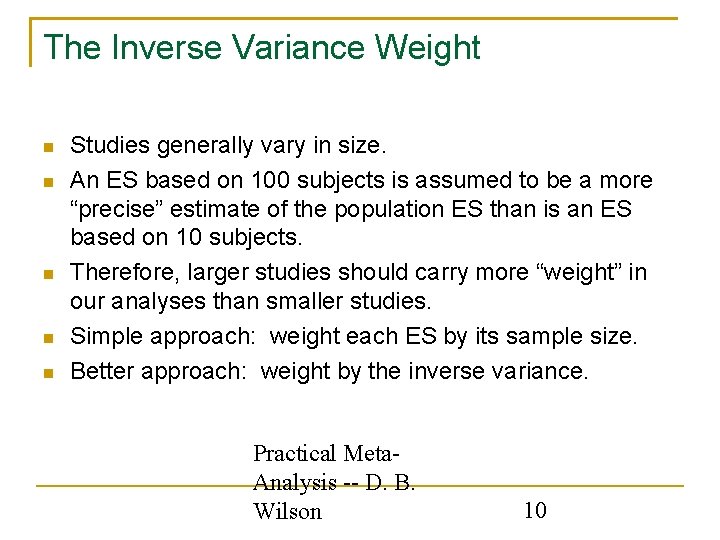Overview of MetaAnalytic Data Analysis Transformations Adjustments and