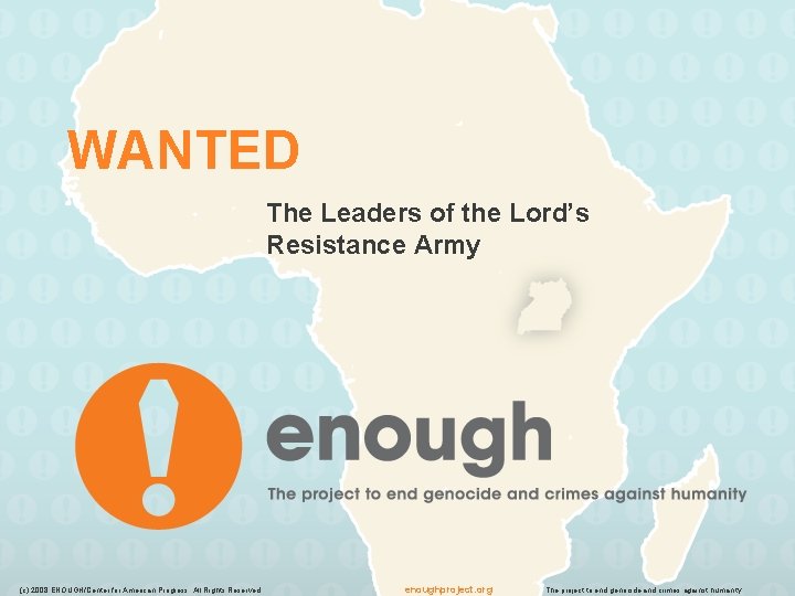 WANTED The Leaders of the Lords Resistance Army