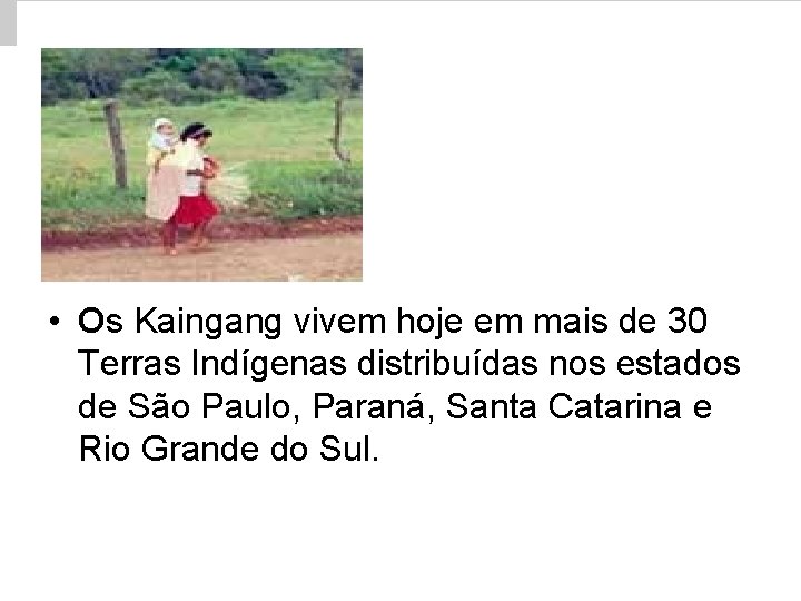 Os ndios Kaingang na Atualidade Objetivo A aula