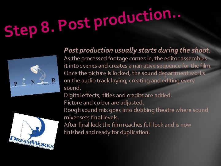 Understanding Filmmaking By Lucy Froud The 12 Stages