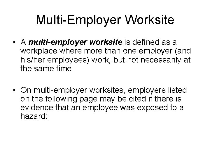 MultiEmployer Worksites Presented by the Alabama Home Builders