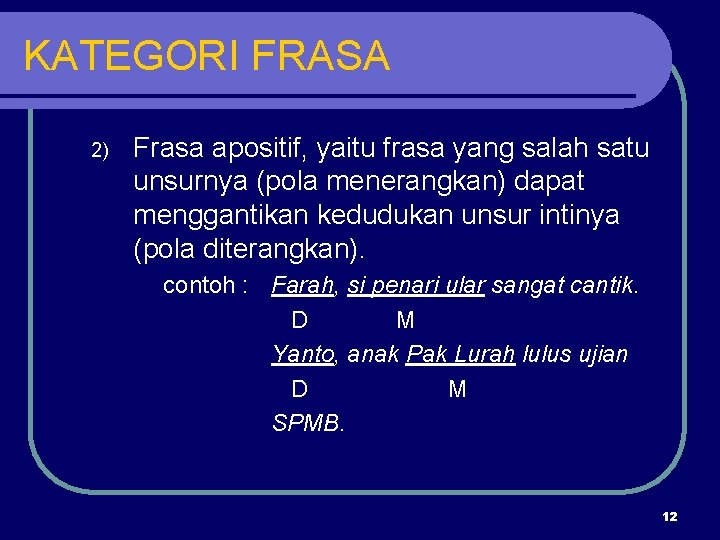 PEMBELAJARAN BAHASA INDONESIA UNTUK SMA JENISJENIS FRASA DALAM