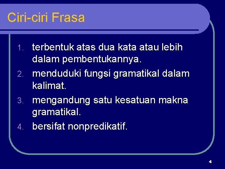 PEMBELAJARAN BAHASA INDONESIA UNTUK SMA JENISJENIS FRASA DALAM