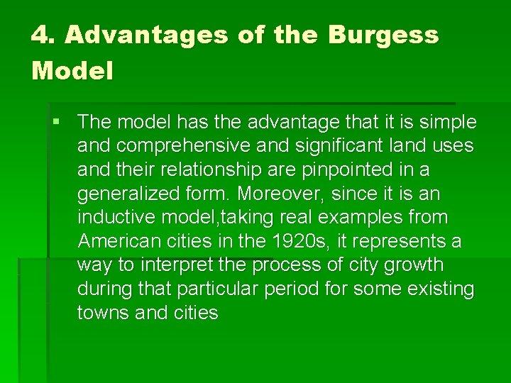 Ch 7 Spatial patterns in urban landscape Definition