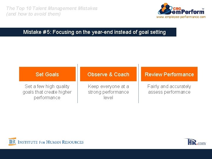The Top 10 Talent Management Mistakes and how
