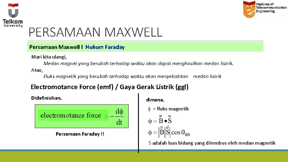 ELEKTROMAGNETIKA TERAPAN PERSAMAAN MAXWELL DWI ANDI NURMANTRIS UNANG