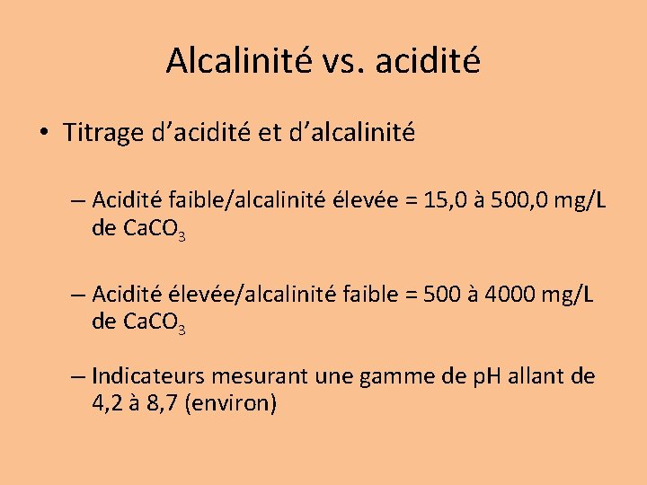Techniques danalyse deau Retour sur le laboratoire Maintenant
