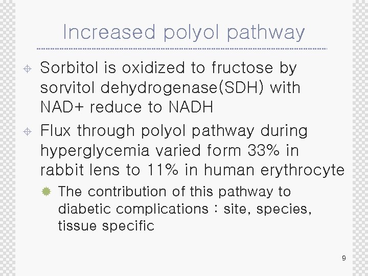 Biochemistry and molecular cell biology of diabetic complications