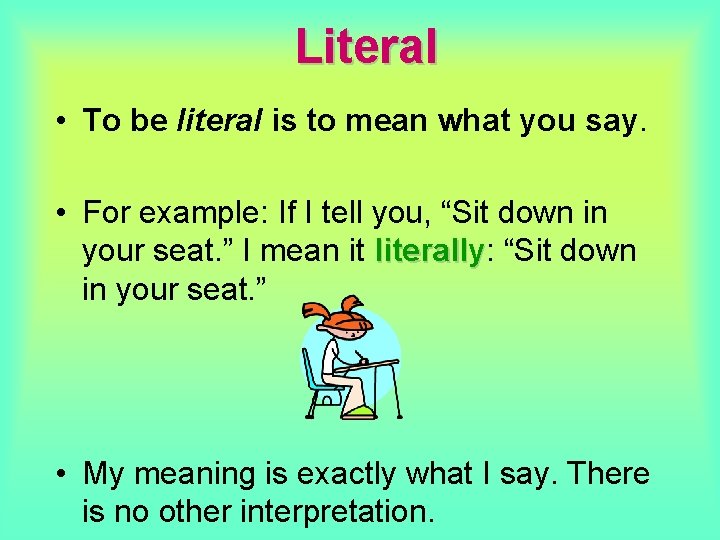 Figurative Language Fun Figures of Speech Literal vs