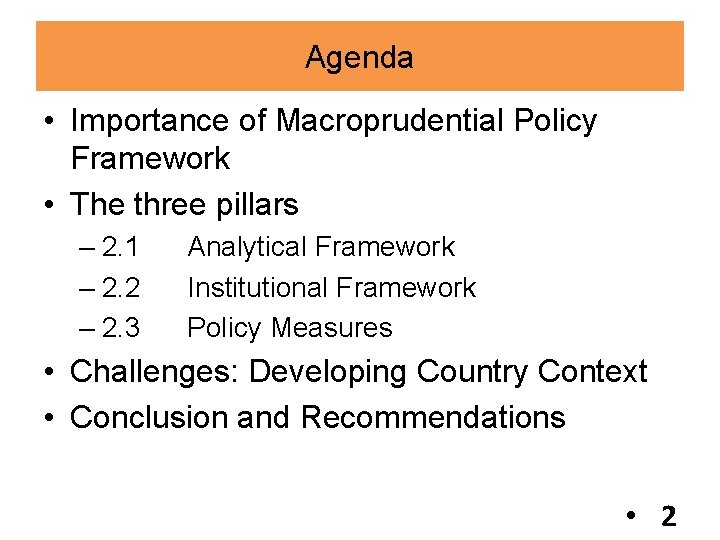 Part 2 Creating a Comprehensive Macroprudential Policy Framework