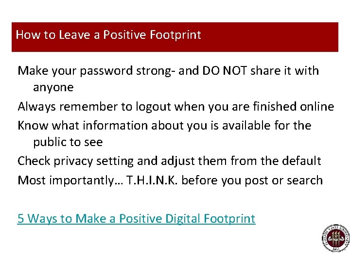 Digital Footprints Cyber Security Written by Hannah Brock