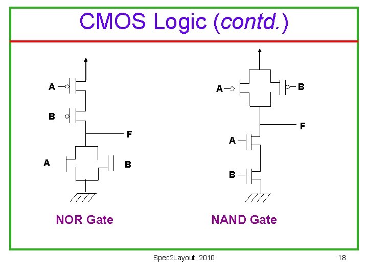 CMOS Design Spec 2 Layout 2010 1 Review