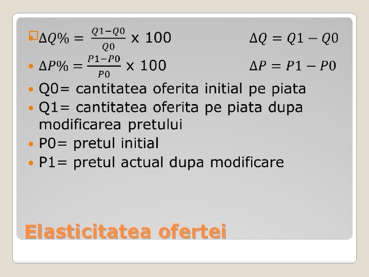 Oferta Economie Cls a XIa Oferta reprezinta cantitatea