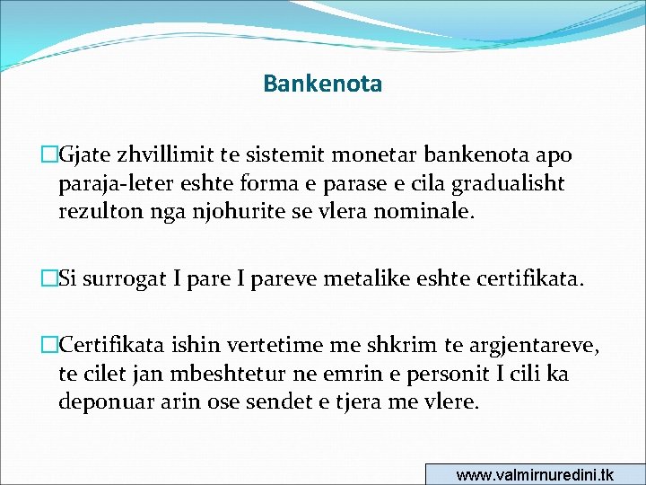 Paraja dhe Financat Kuptimi i Financave www valmirnuredini