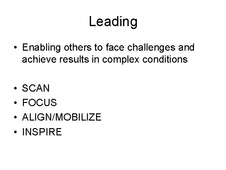 Leadership for Performance Improvement A new approach for
