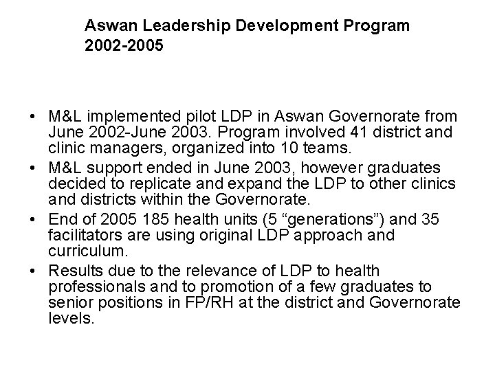 Leadership for Performance Improvement A new approach for