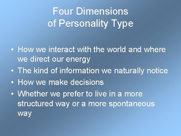 The MyersBriggs Type Indicator MBTI Will B Goode