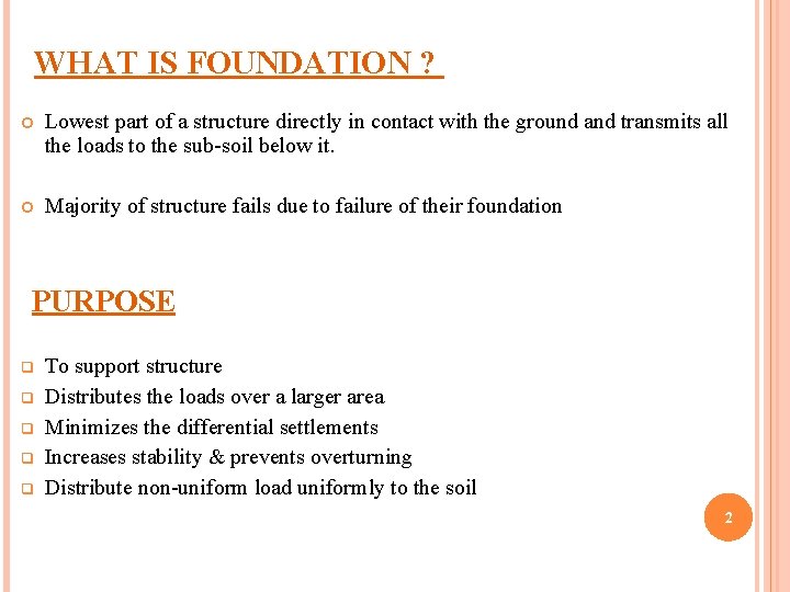 Types of foundation Prepared by Prof Alka M