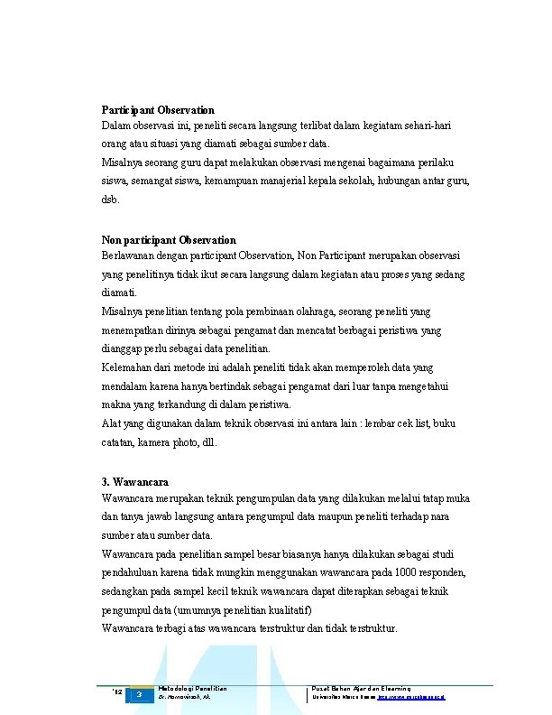 MODUL 3 Metode Pengumpulan Data A Sumber Data