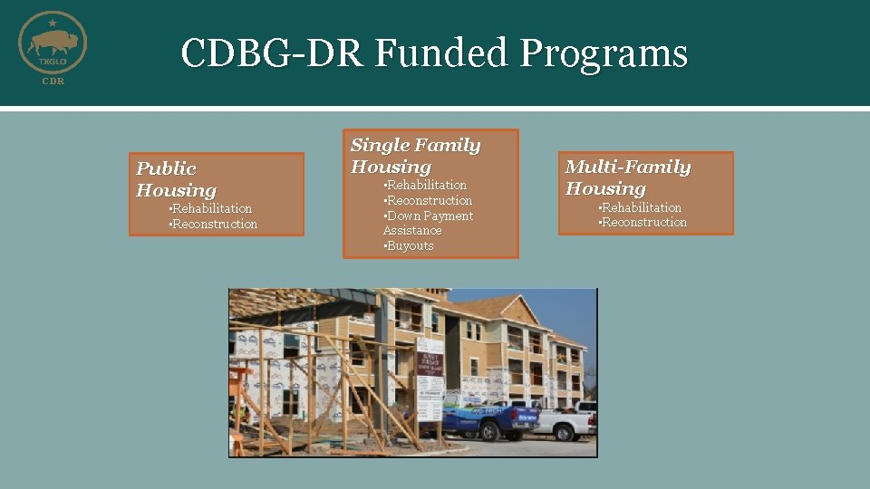 CDR CDBGDR Affordable Rental Housing Program The Texas