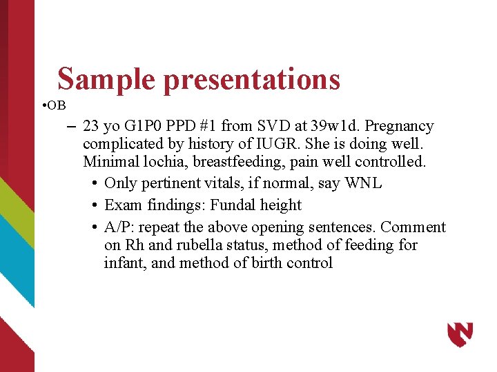 OBGyn Pearls A student guide Objectives General knowledge