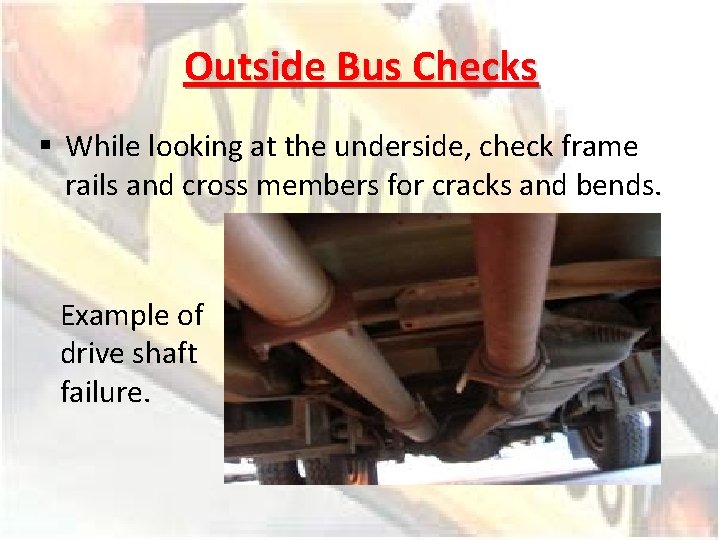 Manitoba School Bus PreTrip Inspection A Power Point
