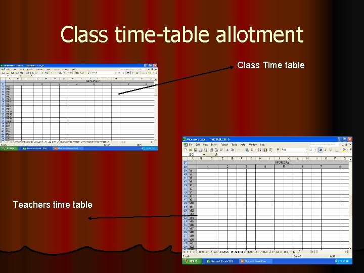 GUIDELINES TO PREPARE TIME TABLE By R PADMAVATHI