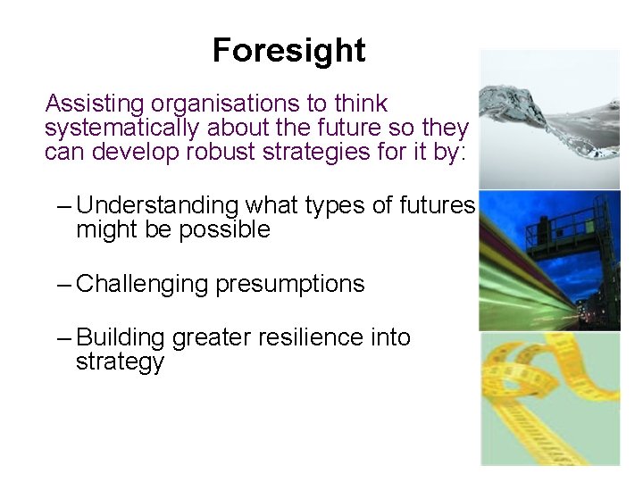 QER SMT Scenario Planning Workshop by Professor Ron