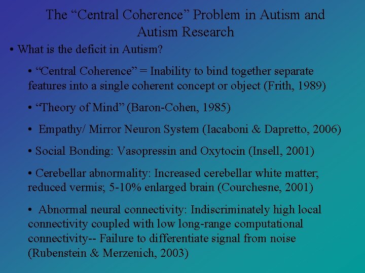 Autism and Fragile X Syndrome Genetic and Neurobiological