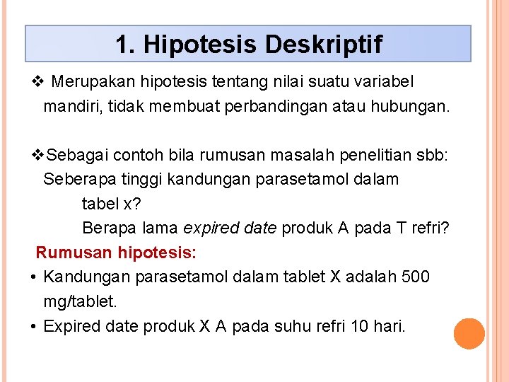 HIPOTESIS DAN UJI HIPOTESIS Abdul Rohman Fakultas Farmasi