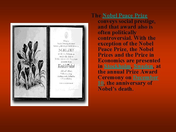The History of the Nobel Prize 1833 1896