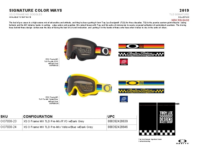2019 Spring COLLECTION MX GOGGLES ELI TOMAC 2019