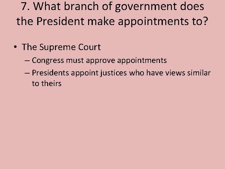 Chapter 7 Section 2 The Presidents Job Vocabulary