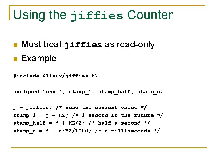 Time Delays and Deferred Work Sarah Diesburg COP