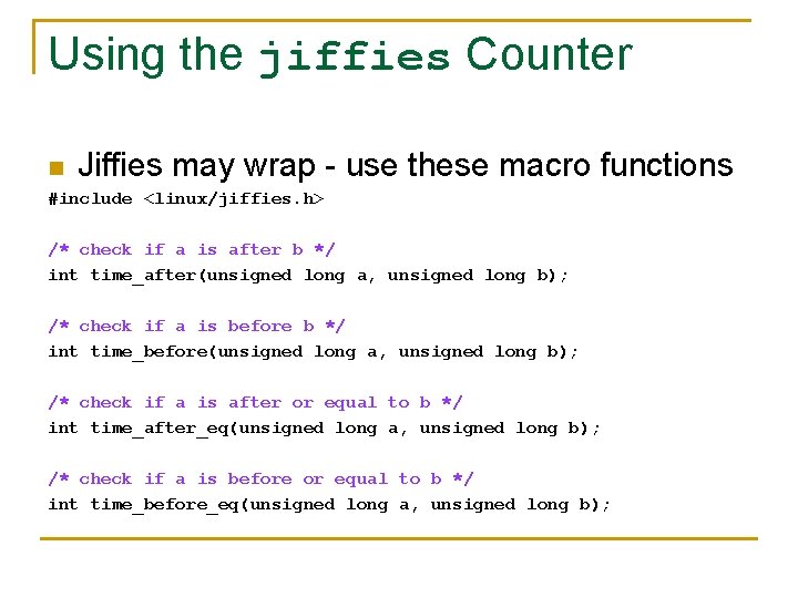 Time Delays and Deferred Work Sarah Diesburg COP