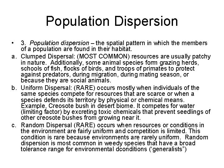 Population Dynamics Population Dynamics Populations of plants and