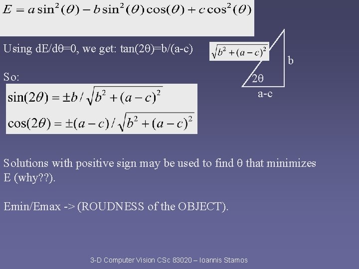 3 D Computer Vision CSc 83020 Binary Images