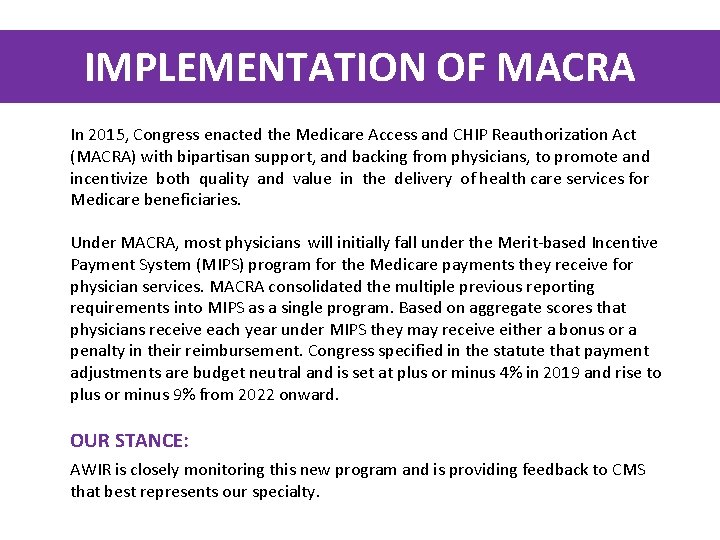 ONE VOICE ONE VISION Stay on Message Advocacy