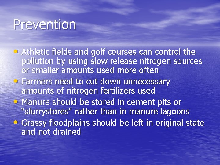 Ground and Surface Water Pollution by Nitrogen Compounds