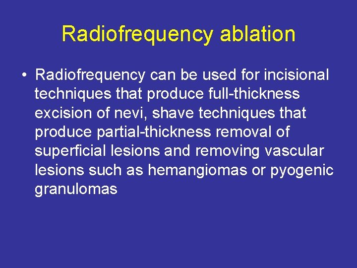 Radiofrequncy Dr F Iraji Radiofrequency ablation radiosurgery high