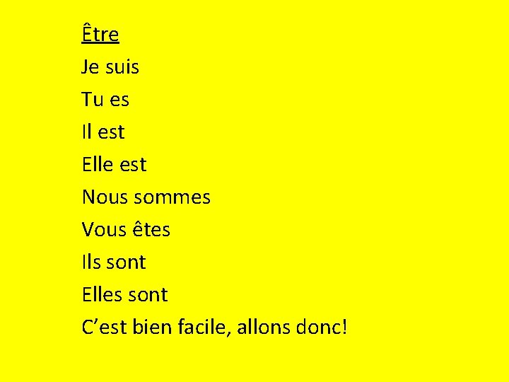 Les Familles des verbes Dans chaque famille cest