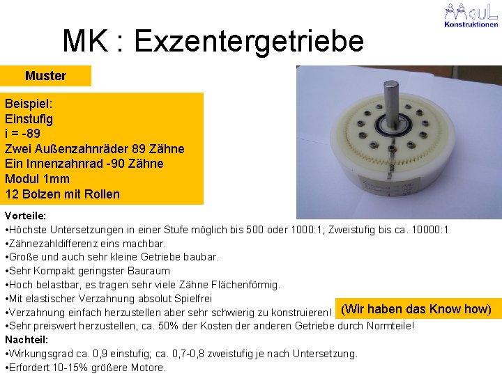 Prsentation Exzentergetriebe fr Roboter und Handhabungsaufgaben ...