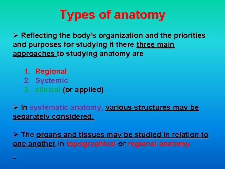 INTRODUCTION TO ANATOMY Dr Fadel Naim What is