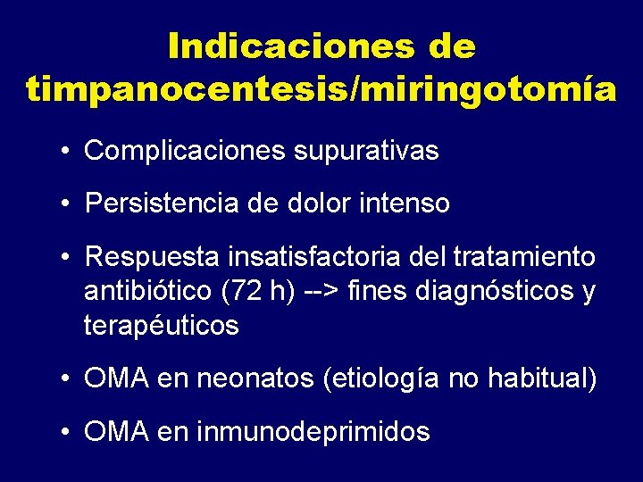ORL Otitis media Clasificacin Otitis media aguda OMA