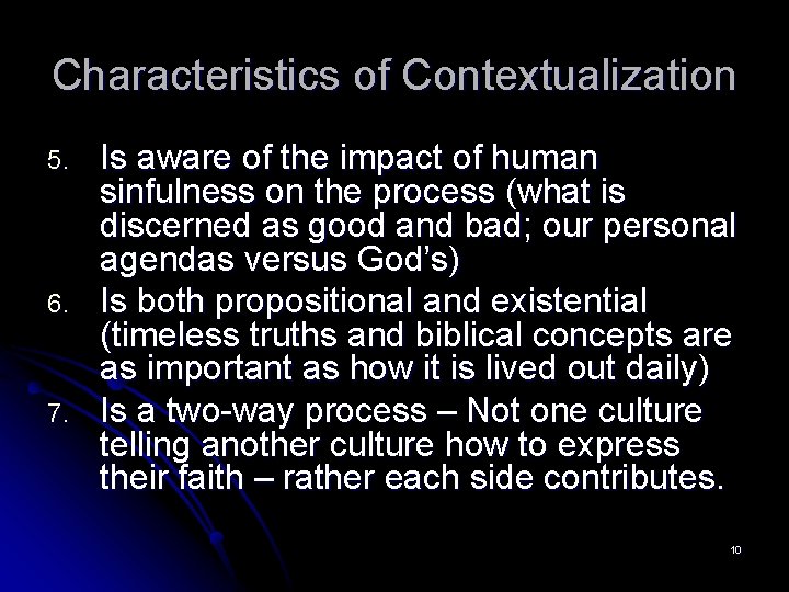 Contextualization An adapted message from an adapted lifestyle