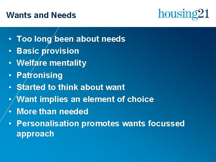 What Older People Want From Care and Support