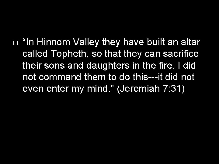 JEREMIAH A Story about Gods Faithfulness Some guidelines