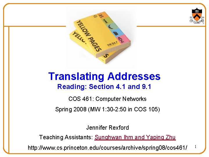 Translating Addresses Reading Section 4 1 and 9