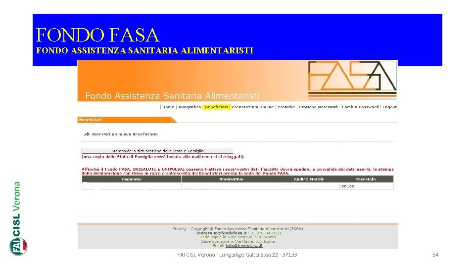 FASA FONDO ASSISTENZA SANITARIA ALIMENTARISTI RIFERIMENTO CONTRATTUALE Art